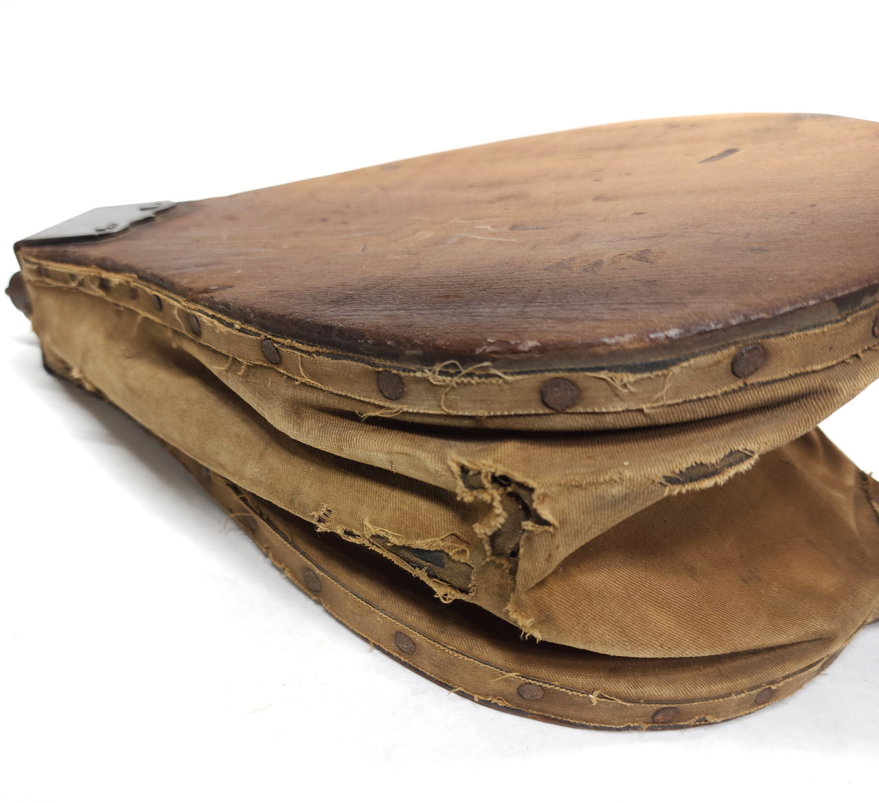 Antique Primitive Wood & Canvas Fireplace Bellows Blower Shabby ...