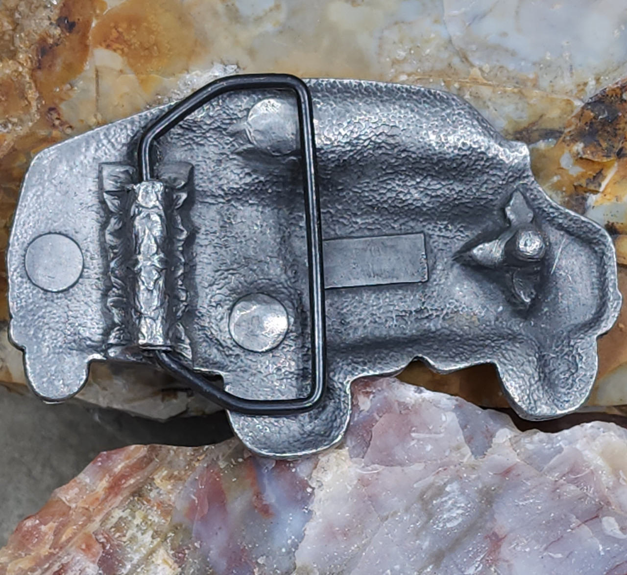 Retro Funky Vintage Figural Panel Cargo Van Shaped Belt Buckle Pewter ...