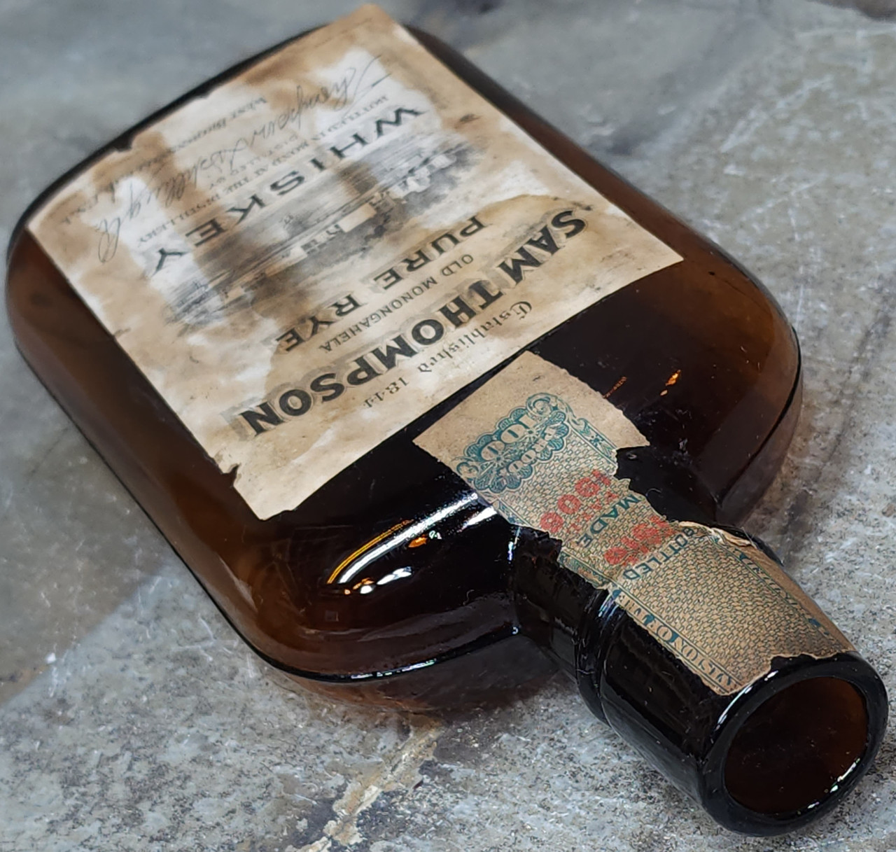 Antique 1910 Pre-Prohibition Sam Thompson Old Monongahela Rye Whiskey ...