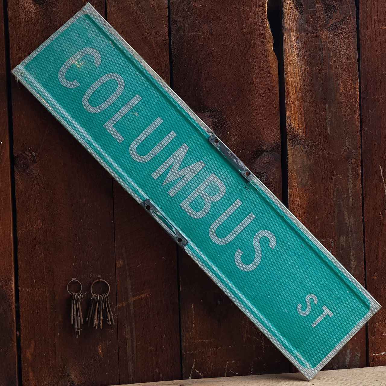 Vintage Retired Obsolete Columbus Street Traffic Sign Road Highway ...