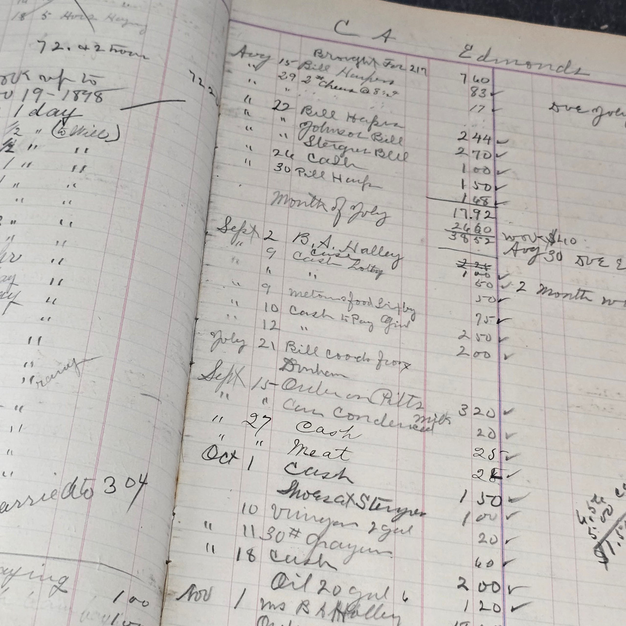 Antique 1893 General Store Dealer Ledger Accounting Book Western New ...