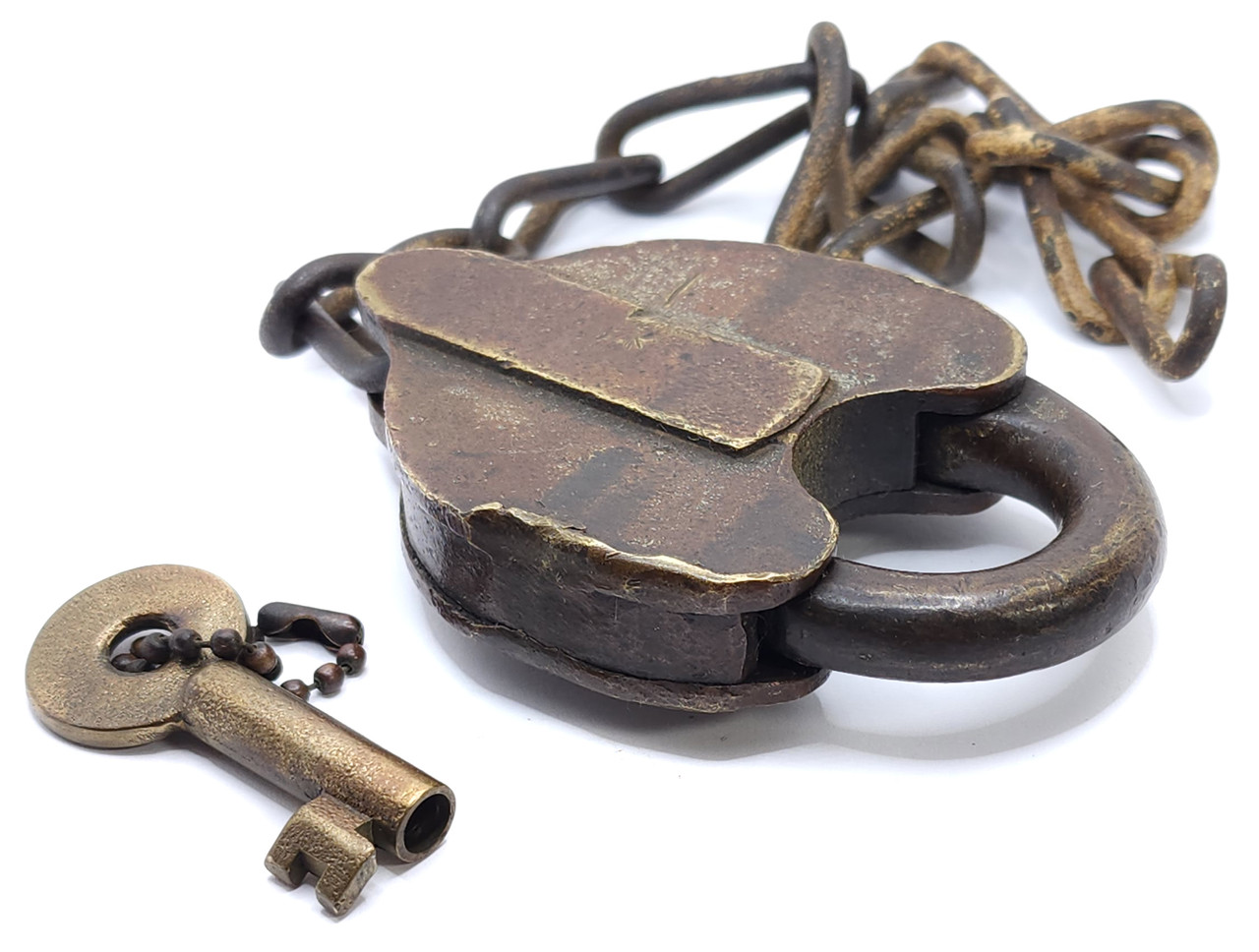 Antique Brass B&O Railroad Lock with Marked Key F.S. Hardware Padlock ...