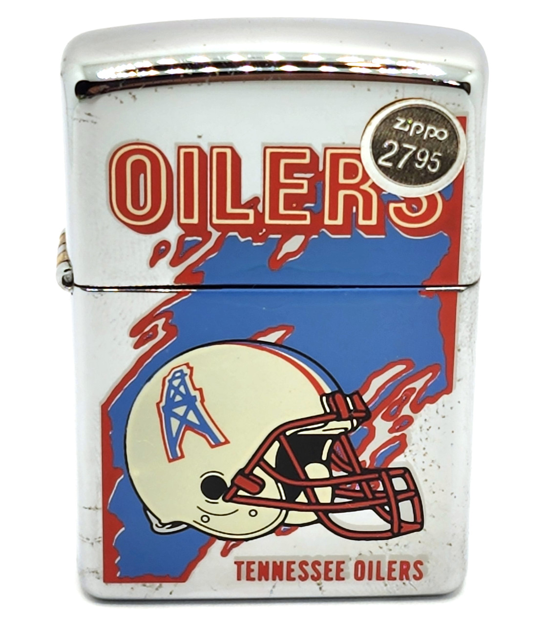 1998 Vintage Unfired Zippo Cigarette Lighter Tennessee Oilers NFL Logo ...