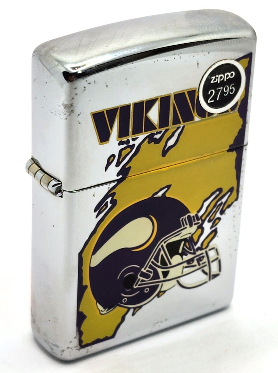 1997 Vintage Unfired Zippo Cigarette Lighter Minnesota Vikings NFL Logo ...