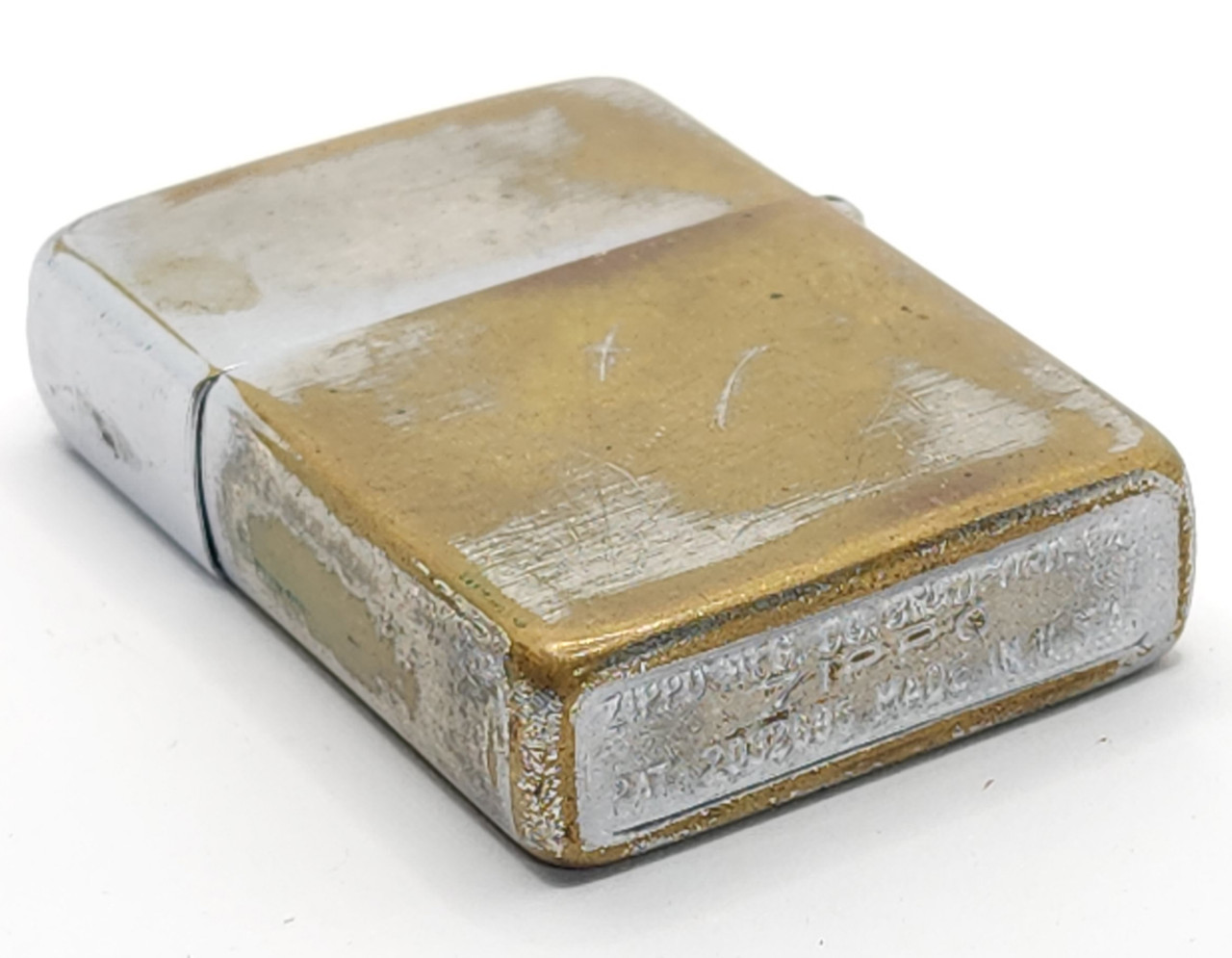 Well Loved 1940's Vintage Chromed Brass Zippo Cigarette Lighter 3 ...