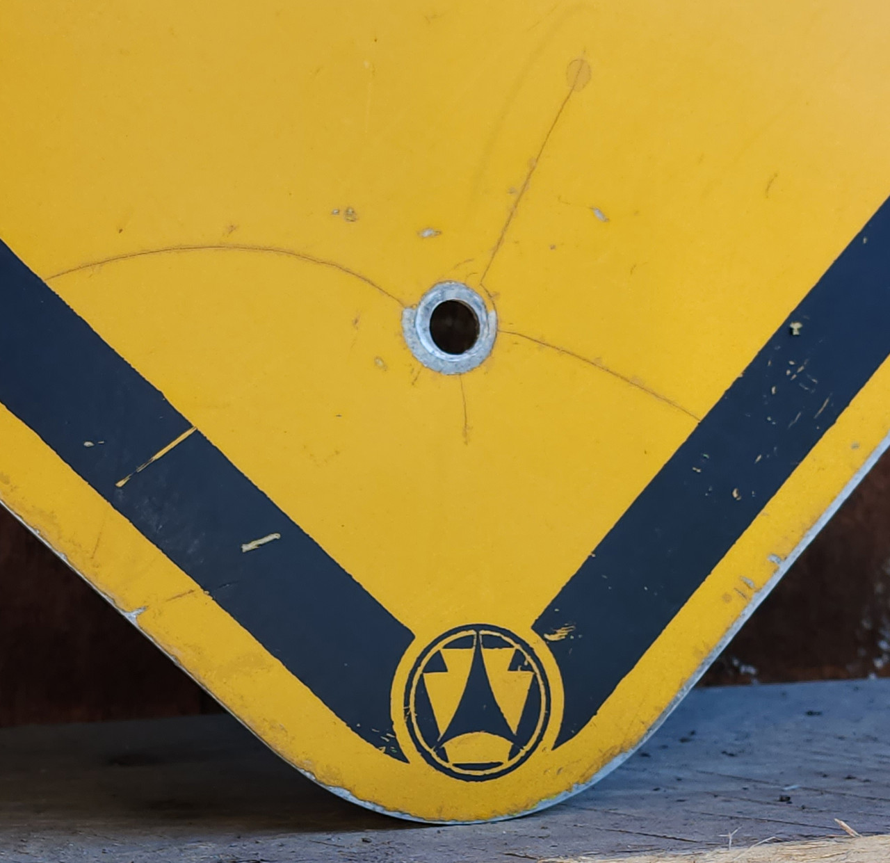 Vintage Retired 90 Degree Sharp Turn Ahead Caution Traffic Street PA ...