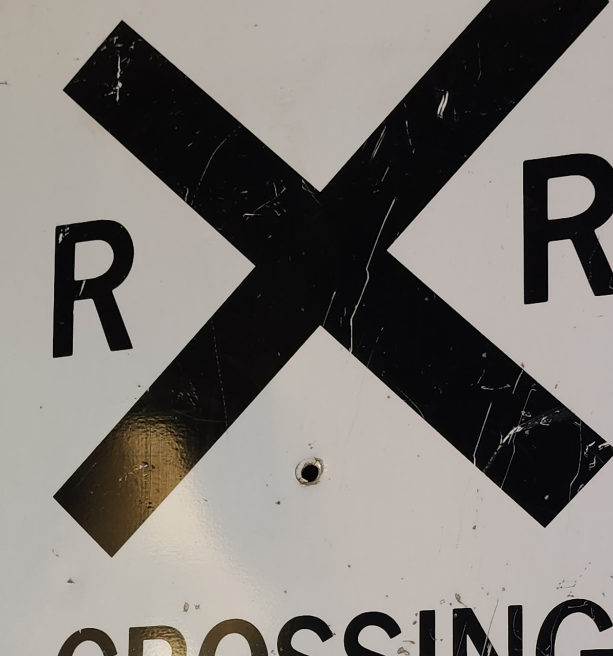 Vintage Retired Private Railroad Crossing No Trespassing Sign Traffic ...