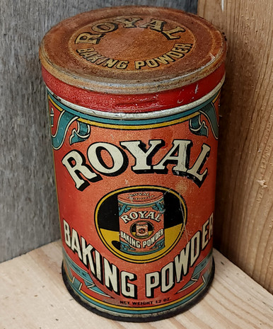 1938 Vintage Royal Baking Powder Advertising Tin Can 12 oz. Empty ...