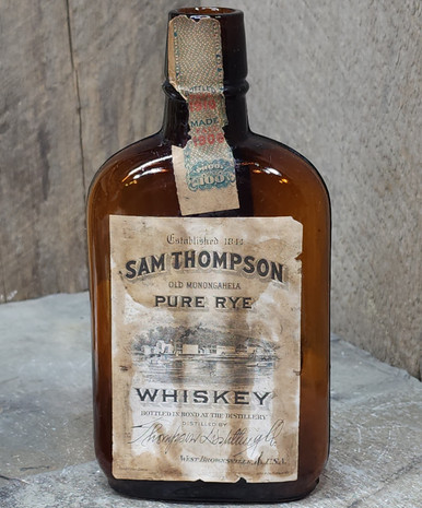 Antique 1910 Pre-Prohibition Sam Thompson Old Monongahela Rye Whiskey ...