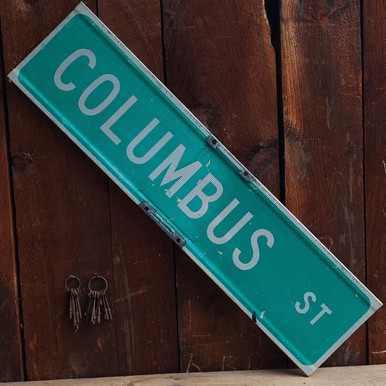 Vintage Retired Obsolete Columbus Street Traffic Sign Road Highway ...