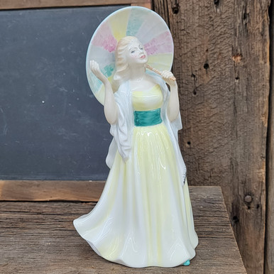 1982 Vintage Royal Doulton Jane Bone China Figure Woman w/ Parasol ...