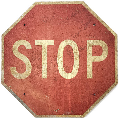 Well Weathered Retired Stop Sign Street Traffic Highway Marker Big 30 ...