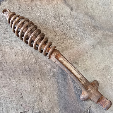 Antique Unsigned Spring Handled Cast Iron Stove Range Pot Burner Lifter ...