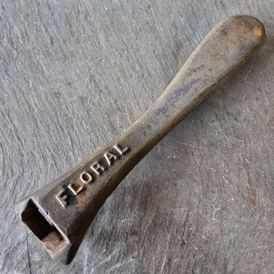 Antique Cast Iron Wood Coal Stove Handle Burner Lifter Tool Embossed ...