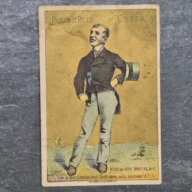 Actor Comedian Roland Reed in Cheek Comedy Musical Victorian Play Trade ...