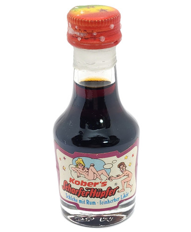 Vintage Sealed Kober's Scharfer Hüpfer Miniature German Rum Bottle Nude ...