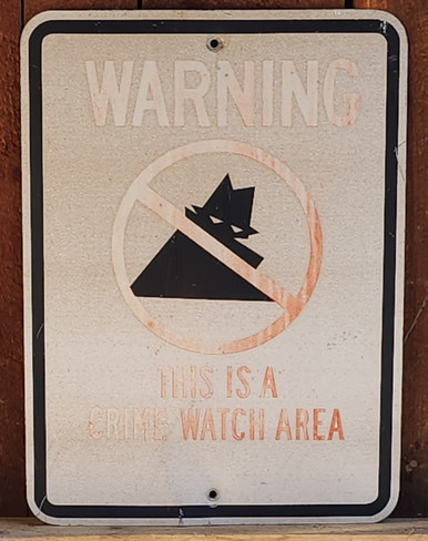 Vintage Retired Warning Crime Watch Area Neighborhood Traffic Street ...