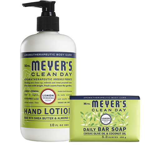 Mrs Meyers Lemon Verbena Bar Soap And Hand Lotion Set