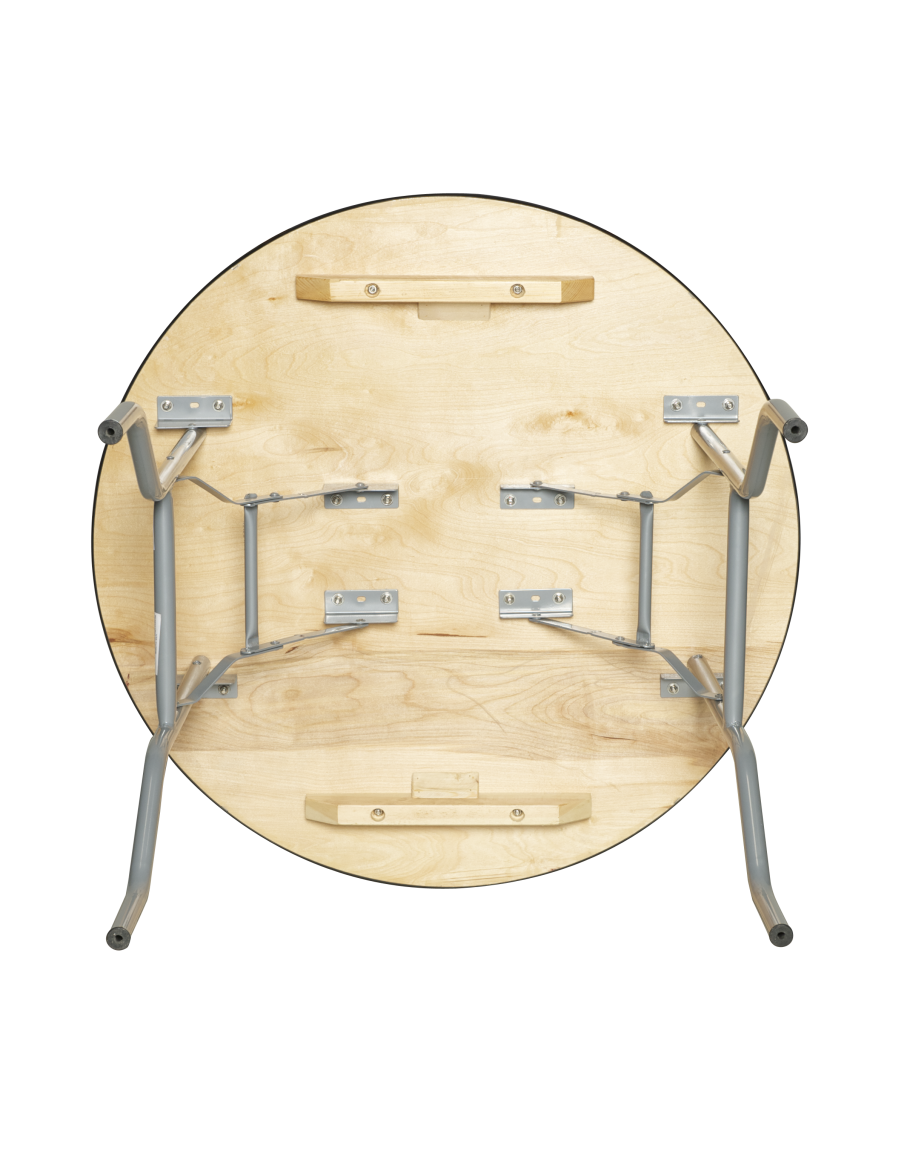 European Birch 36" (3FT) Round Wood Banquet Folding Table With Metal ...
