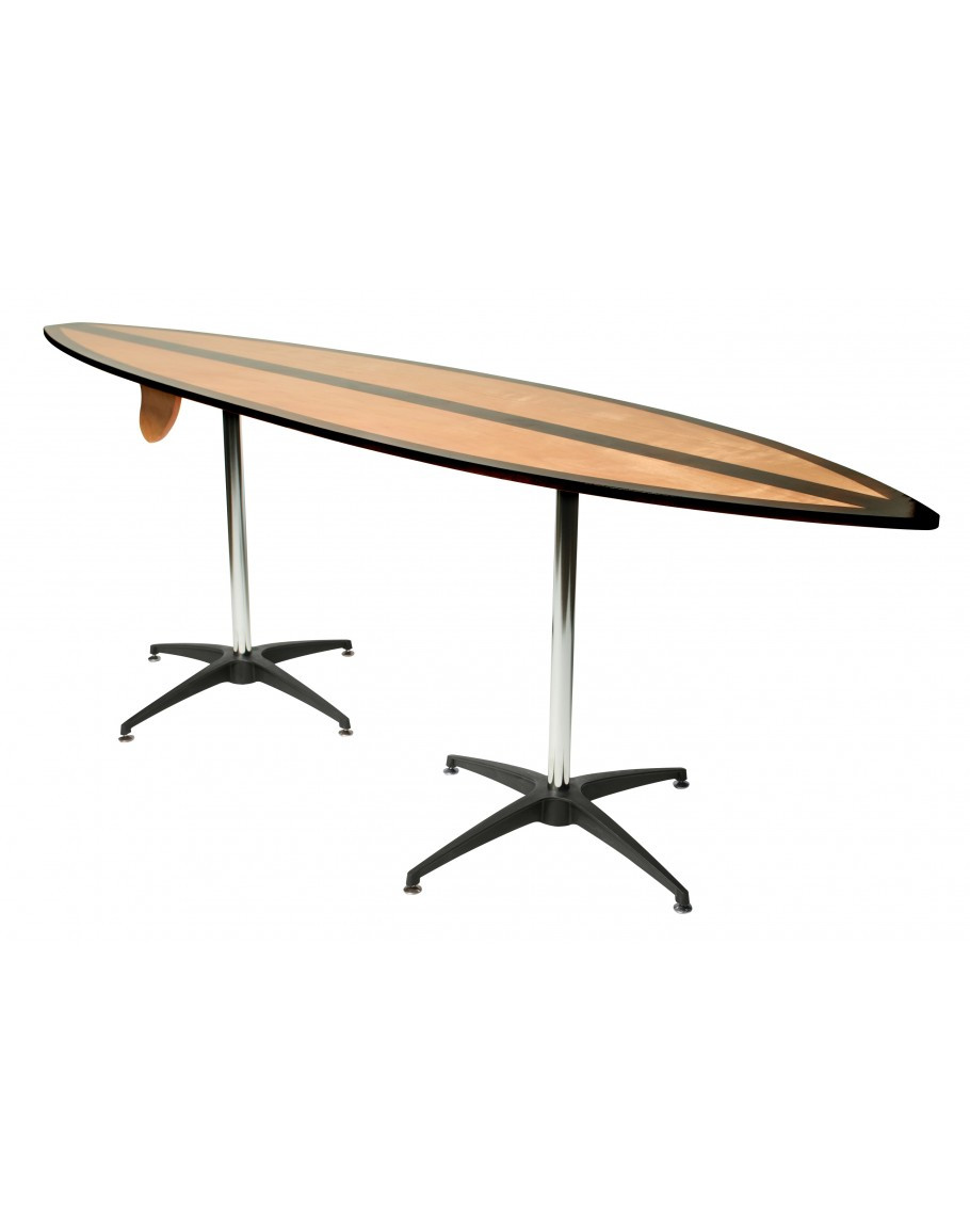 Surf Board Cocktail Table with Self-Leveling Glides ...