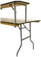 8FT Portable Bar Top Riser Bundle - Includes Table, Riser, Skirting ...