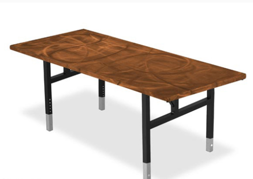 Swirl Banquet Aluminum Folding Table - FoldingChairsandTables