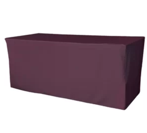 Solid Polyester Fitted Table Box Linen - FoldingChairsandTables.com