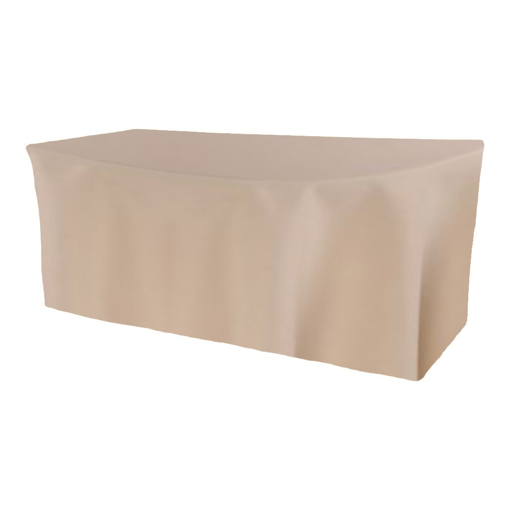 Solid Polyester Fitted Table Box Linen - FoldingChairsandTables.com