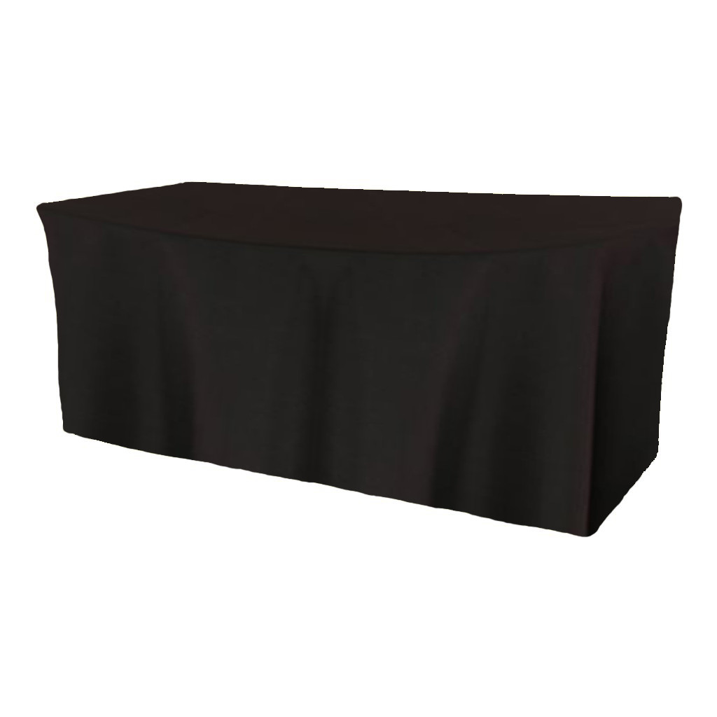 Solid Polyester Fitted Table Box Linen - FoldingChairsandTables.com