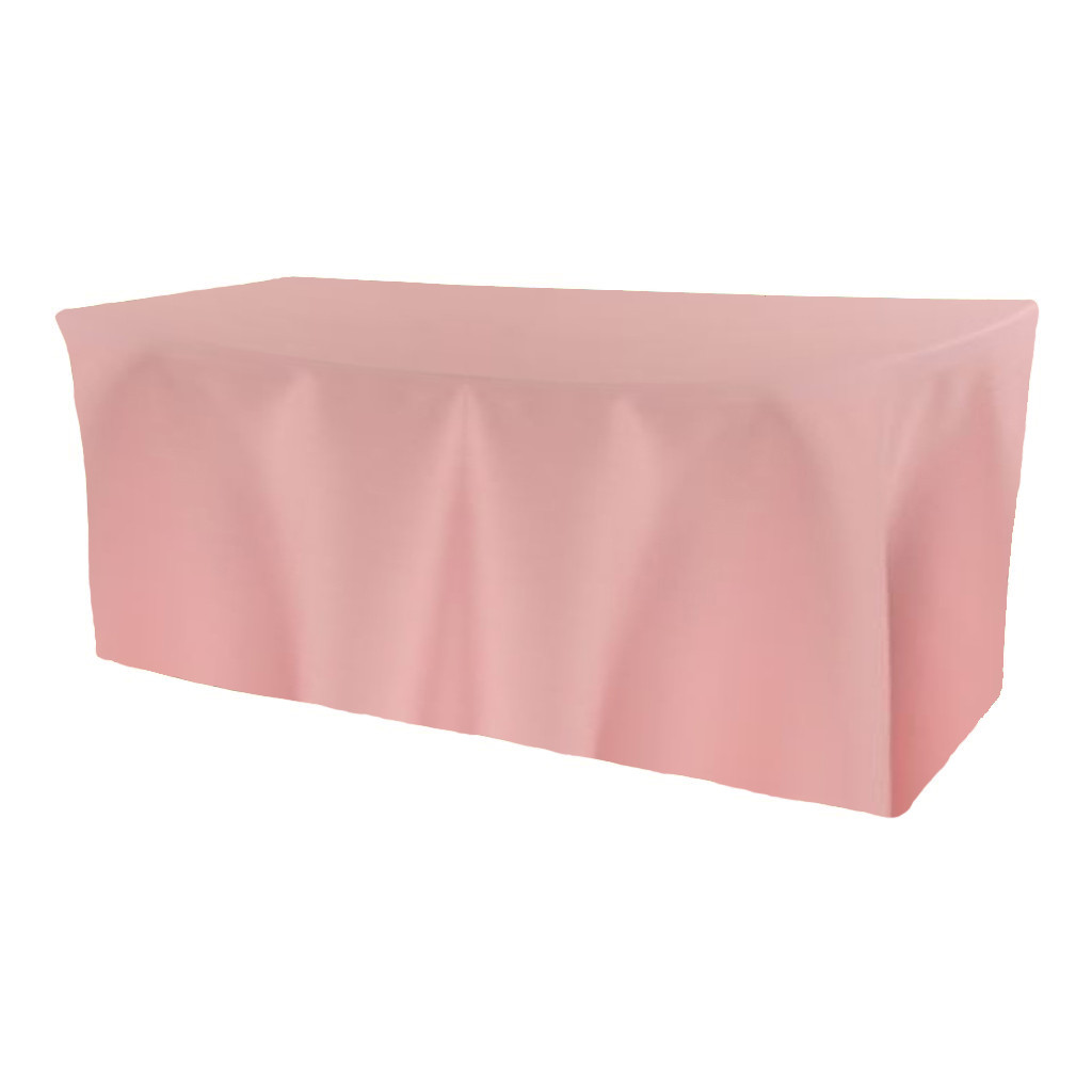 Solid Polyester Fitted Table Box Linen - FoldingChairsandTables.com