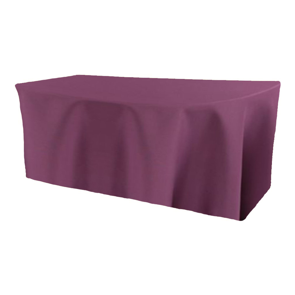 Solid Polyester Fitted Table Box Linen - FoldingChairsandTables.com