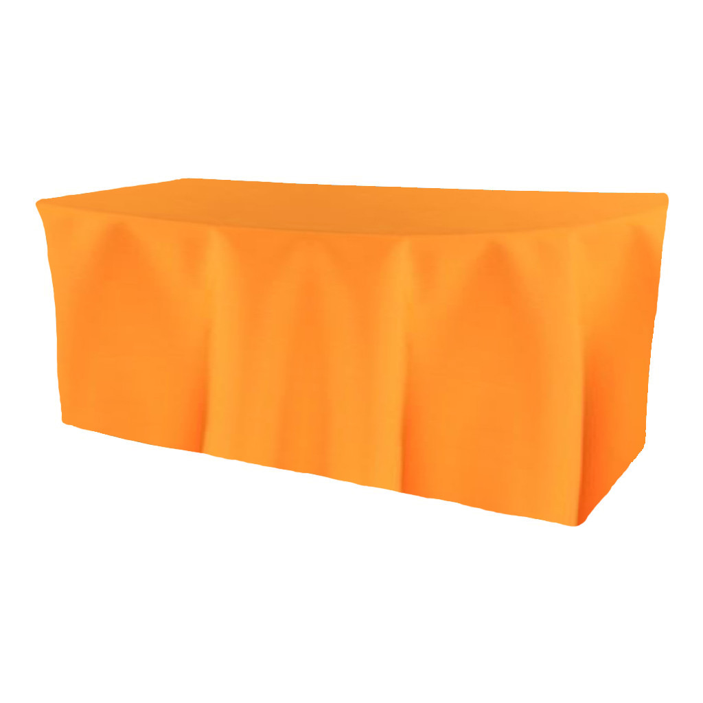 Solid Polyester Fitted Table Box Linen - FoldingChairsandTables.com