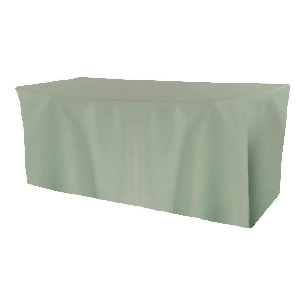 Solid Polyester Fitted Table Box Linen - FoldingChairsandTables.com