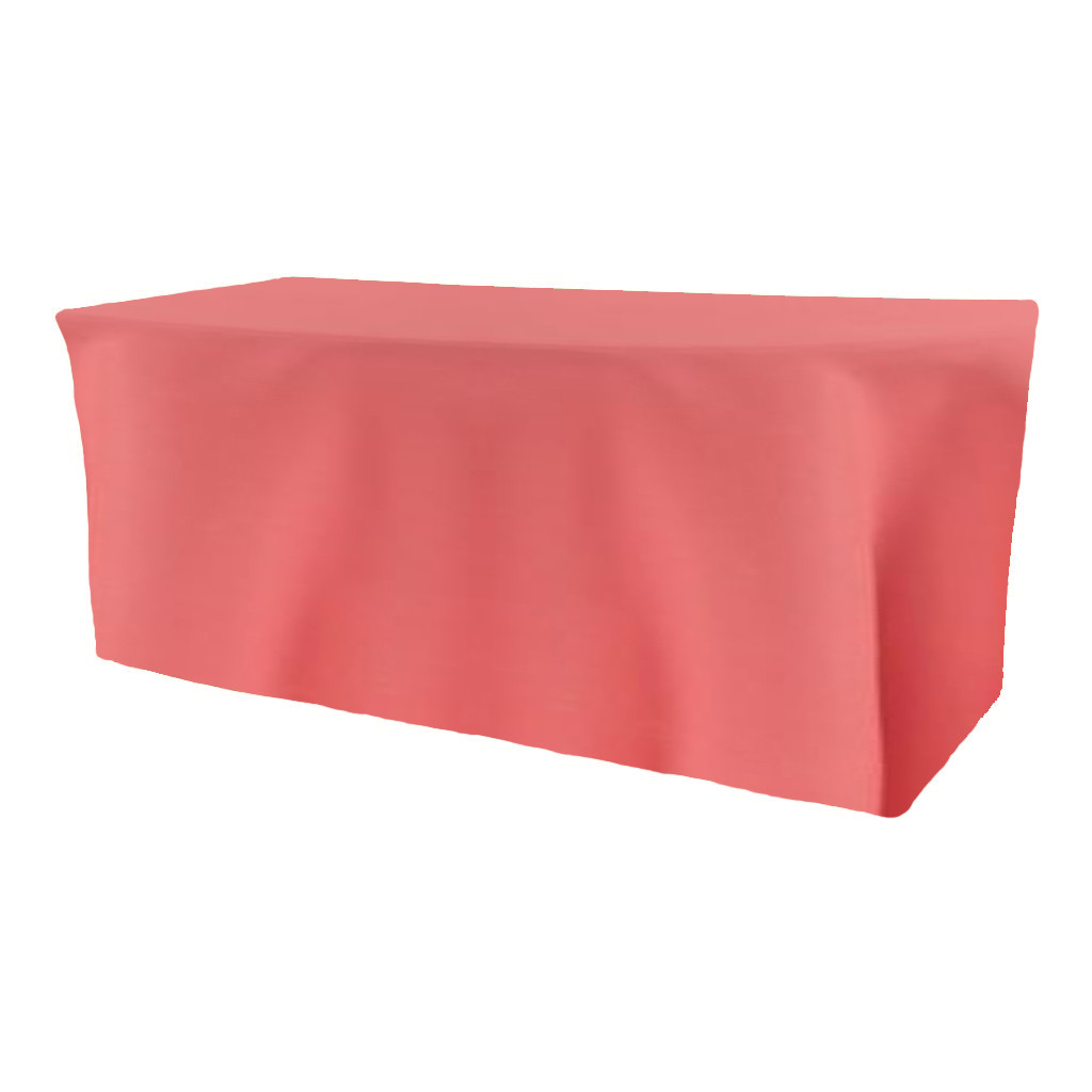 Solid Polyester Fitted Table Box Linen - FoldingChairsandTables.com