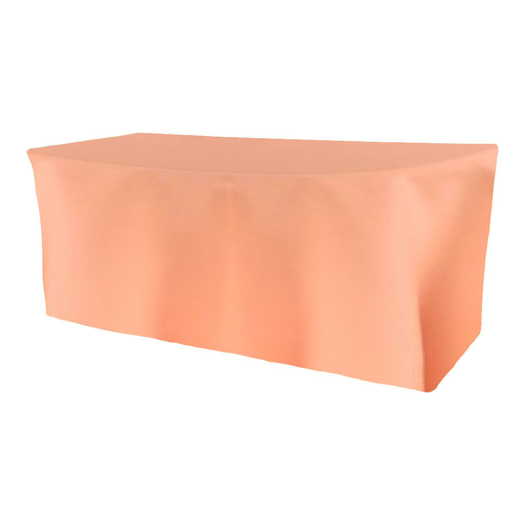 Solid Polyester Fitted Table Box Linen - FoldingChairsandTables.com