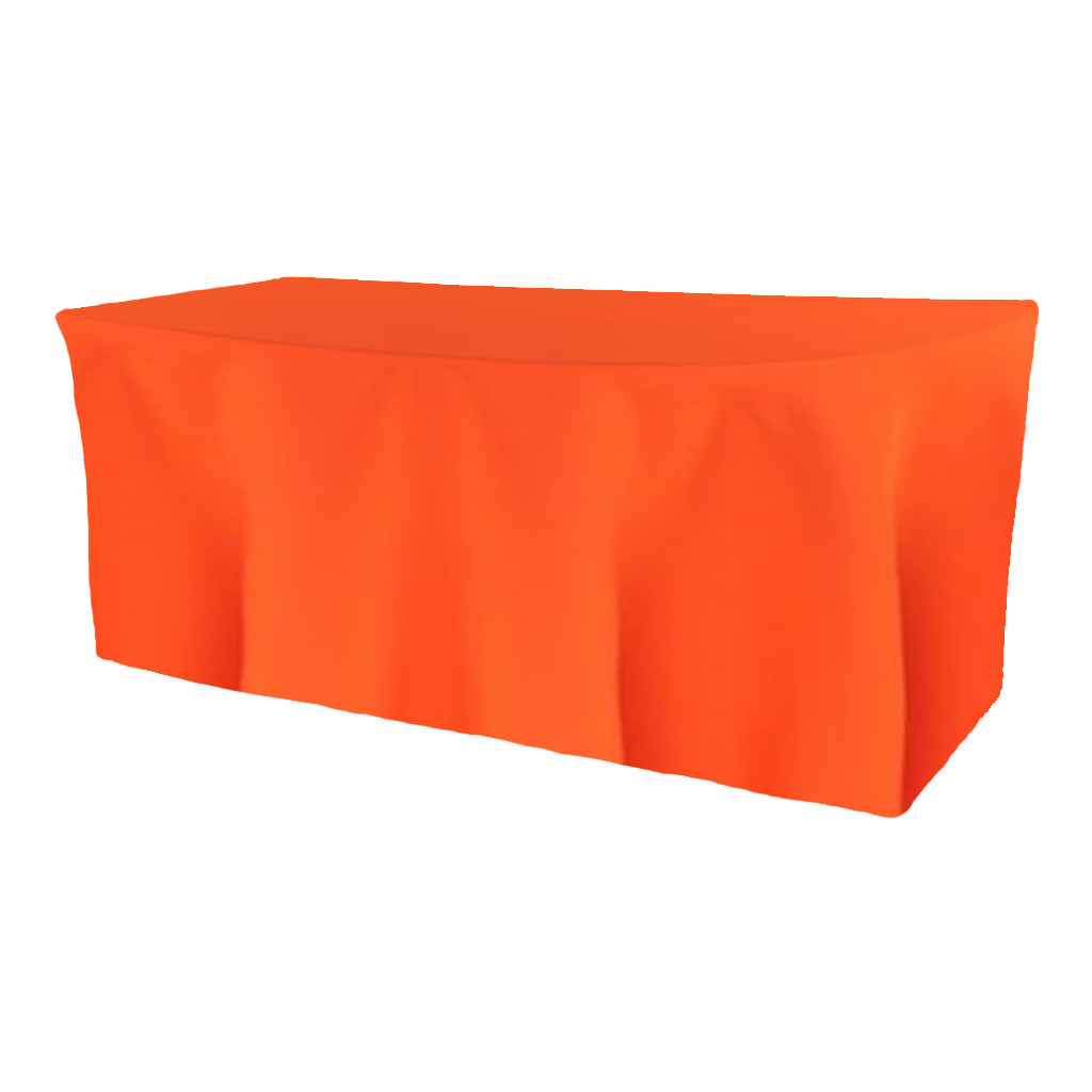 Solid Polyester Fitted Table Box Linen - FoldingChairsandTables.com