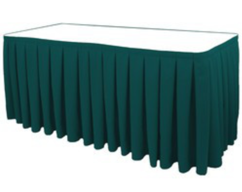 30"H Solid Polyester Box Pleat Table Skirting (By the Foot) Includes ...