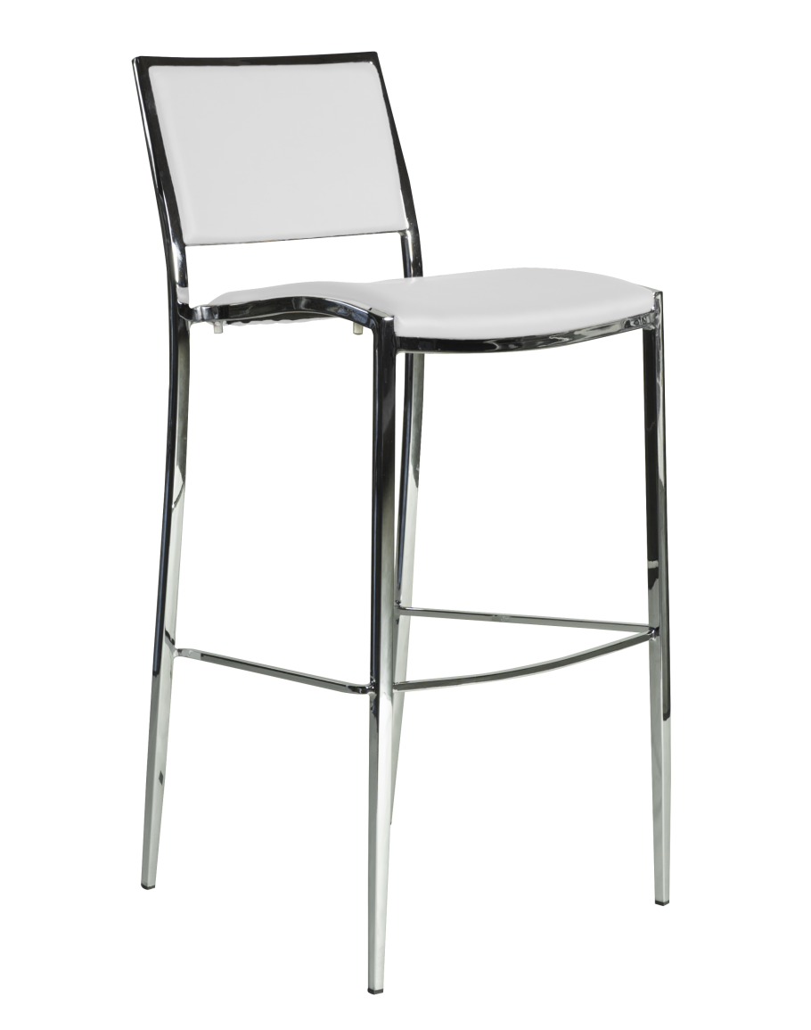 Premier Series White Bella Steel Barstool - FoldingChairsandTables