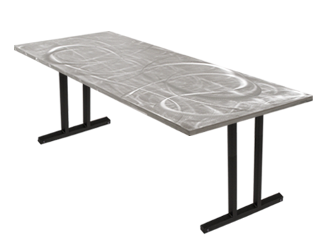 Swirl Banquet Aluminum Folding Table - FoldingChairsandTables