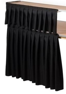15"H Spun Polyester Bar Riser Skirting with Velcro Clips - Sold By the ...