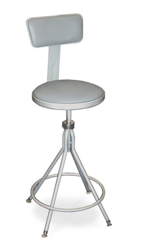 Premium Height Adjustable Swivel Stool With Padded Seat and Backrest By ...