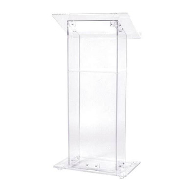 Contemporary Clear Acrylic Podium With Convenient Shelf ...