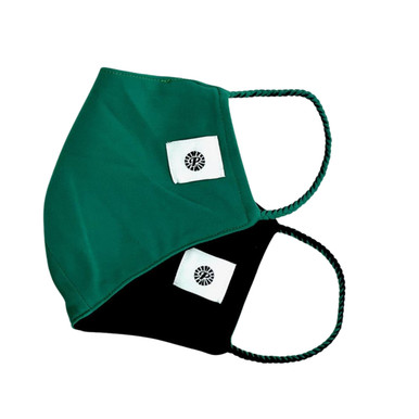 Pom Masks - DOUBLE LAYER REVERSIBLE - Bottle Green/Black - [Consumer ...