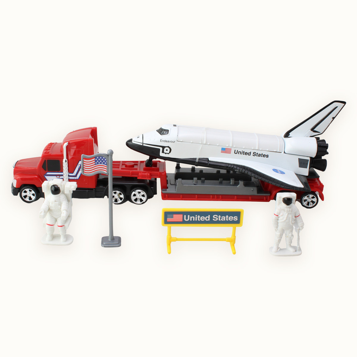 Space Shuttle With Transporter Truck