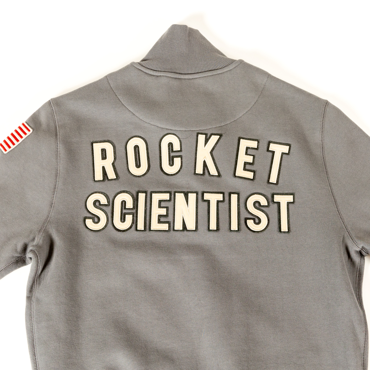 NASA Rocket Scientist Zip Up Sweatshirt Grey