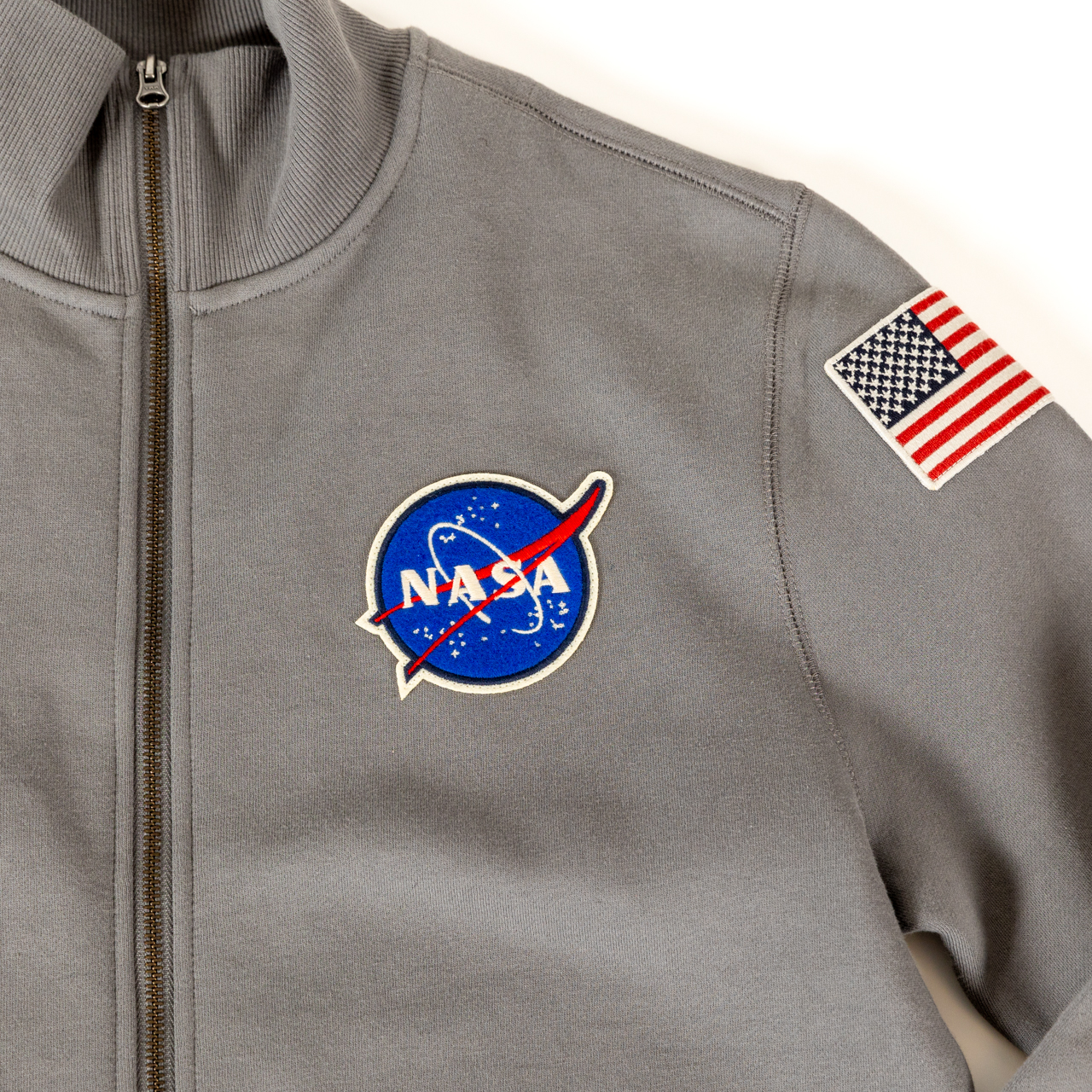 NASA Rocket Scientist Zip Up Sweatshirt Grey