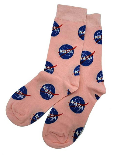 Ladies' NASA 'MEATBALL' Logo Sock- Pink