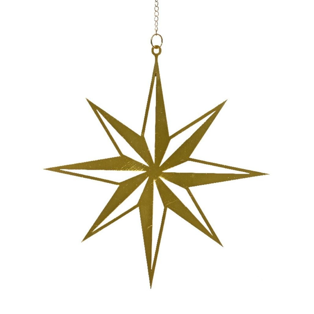 Gold Metal Star Ornament