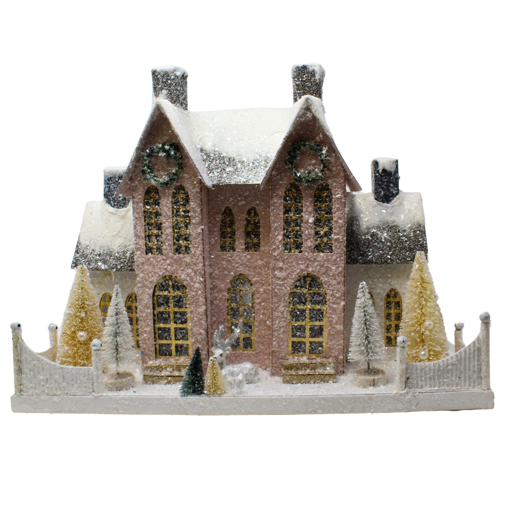 Cody Foster Elegant Ivory Manor Christmas Village Building