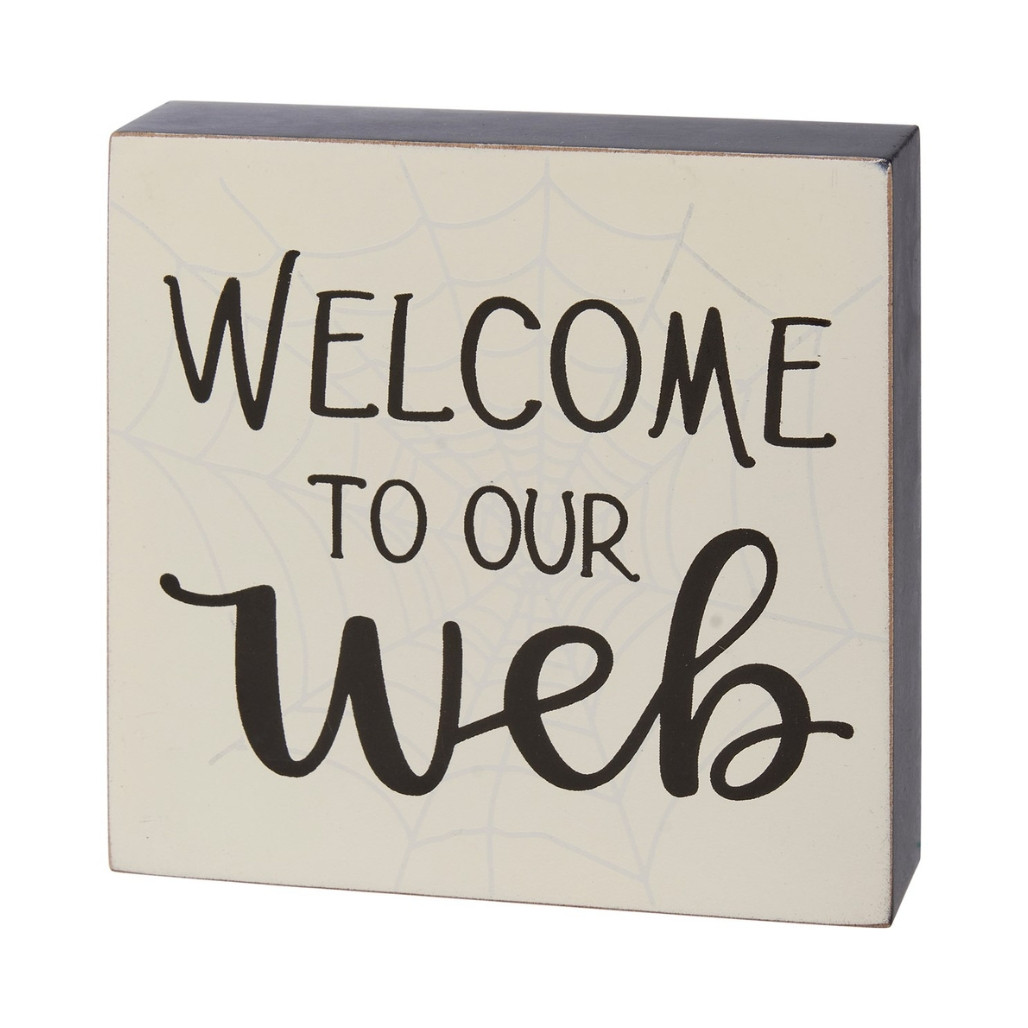 Welcome To Our Web Block Sign